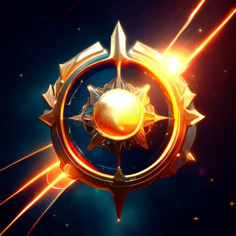 Compass And Star On A Dark Background 3d Illustration Stock