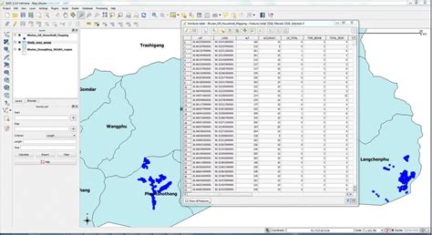 Attribute Table With Households Extracted From Spatial Decision Support