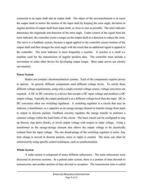 Radar System Components And System Design Pdf