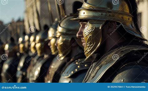 Incredible Snapshot Of Roman Soldiers In Full Armor Standing Resolute