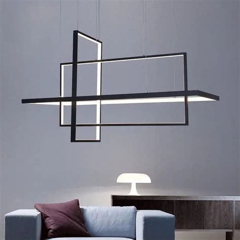 Afralia™ Led Rectangle Pendant Lights For Dining Room And Kitchen Dining Room Lighting