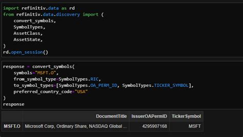 Upgrade From Using Eikon Data Api To The Data Library Devportal