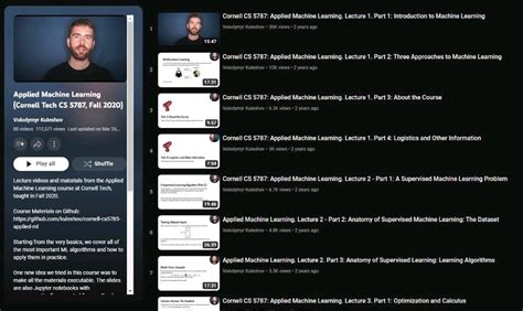Bhaskara Reddy Sannapureddy On Linkedin 👉 Applied Machine Learning By Cornell Tech Learn Some