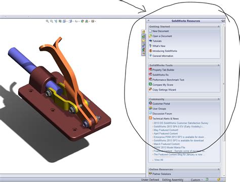 kitab sakti solidworks cara memunculkan task pane yang hilang