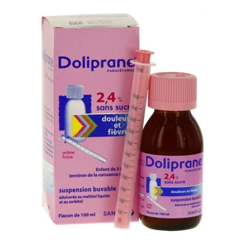 Doliprane 24 Pour Cent Sans Sucre Suspension Buvable édulcorée Au