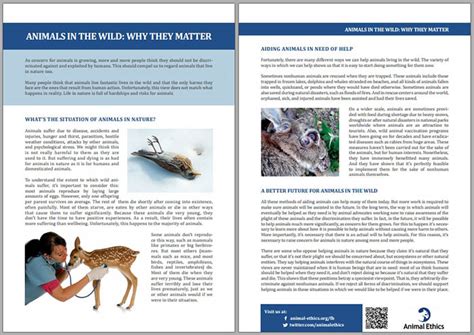 Download And Use Animal Ethicss Leaflets And Factsheets