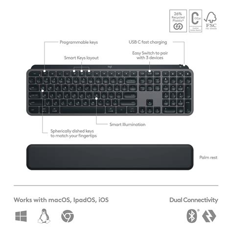 Buy Logitech Mx Keys S Rechargeable Wireless Keyboard And Mouse Combo Fast Fluid Precise Typing