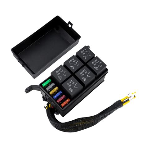 Caja De Relés Genérica De 12 V 6 Ranuras Atc Reparación De Bloques De Relés De Fusibles Caja