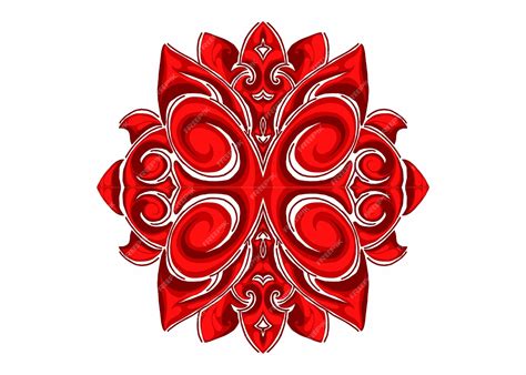 Red Orament Frame Border Vector Para El Diseño De Decoración Vector