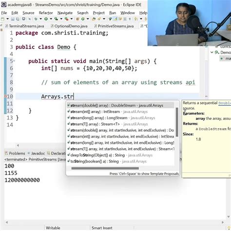 Java8 How To Get The Sum Of Elements In An Array Using Streams Api Java8stream Java8 Youtube