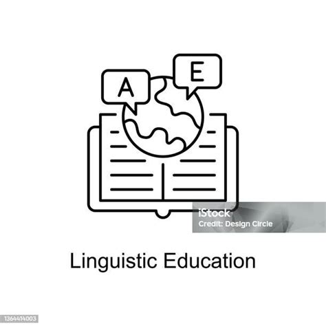 언어 교육 벡터 개요 아이콘 디자인 일러스트레이션 화이트 배경 Eps 10 파일에 교육 기술 기호 관광객에 대한 스톡 벡터 아트 및 기타 이미지 Istock