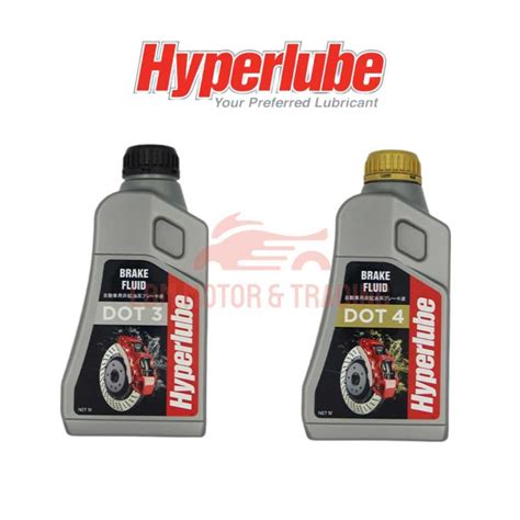Brake Fluid Hyperlube Dot 3 And Dot 4 1l Minyak Brek Brake Oil Shopee Malaysia
