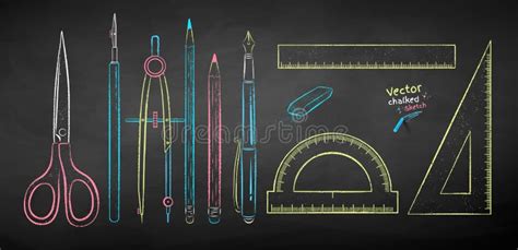 Drafting Tools Square Compass Engineering Stock Vector Illustration Of Precision Lined 15052615