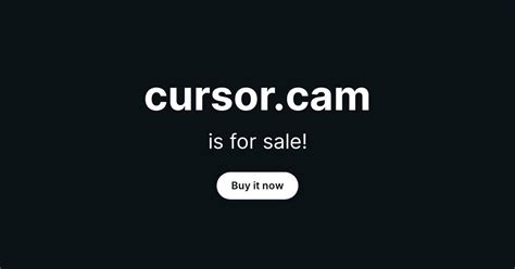 Cursorcam Cursor Designs For Camera Interfaces