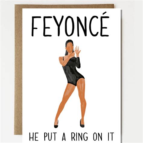 Feyonce Wedding Engagement Congratulations Card Wedding Card Etsy Artofit
