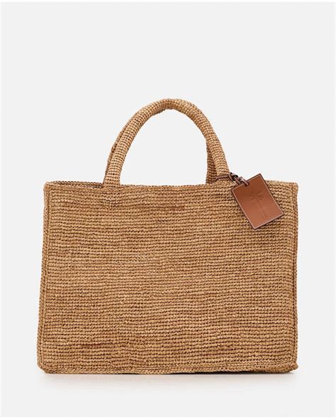 Manebí Large Sunset Raffia Tote Bag In Brown Lyst