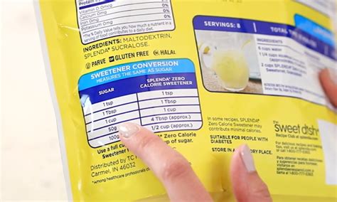 Conversion Chart Convert Sugar To Splenda In Your Recipes