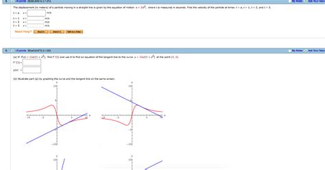 Solved The Displacement In Meters Of A Particle Moving In Chegg