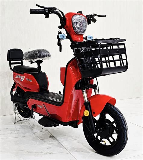 موتورسیکلت برقی دوچرخه برقی Mengma مدل W1 رنگ‌ قرمز خلیج موتور