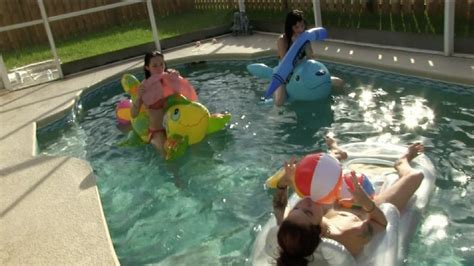 Celeste And Ellie Inflatable Pool Party Wmv Ginarys Kinky Adventures Clips4sale