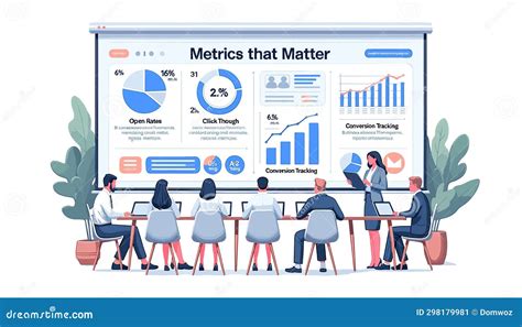 Analyzing Key Performance Metrics In Email Marketing Stock Vector Illustration Of Analytics