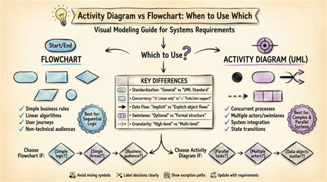 Activity Diagram Vs Flowchart For Systems Requirements 📊