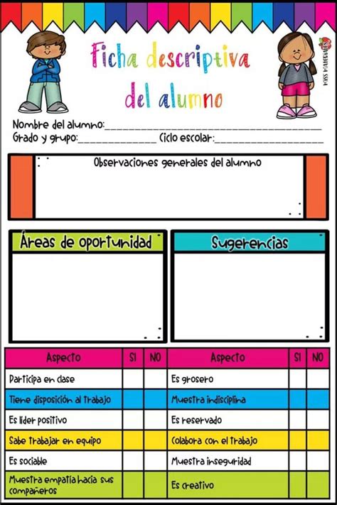Ficha Descriptiva Por Alumno Y Grupal Tercerodocx Valoracion