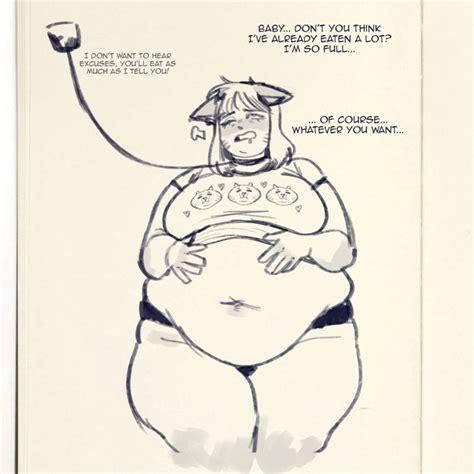 Rule 34 1girls Bbw Big Belly Breadwithketchup Cat Girl Dialogue Feedee Feeder Feederism