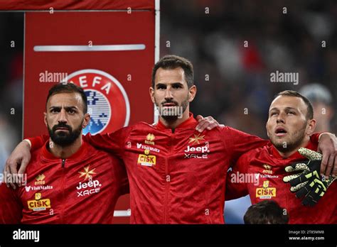 London England November 17 Steve Borg Henry Bonello And Ryan Camenzuli Of Malta During The