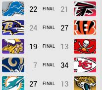 Resultados Semana 8 De La Nfl