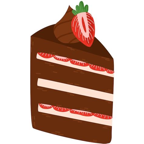 Premium Vector Vector Slice Of Cake Tasty Cake Slices With Cream And