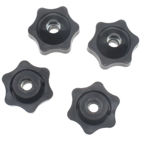 Fdxgyh 32 Pcs M4 M6 M8 M10 Threaded Star Knob Nuts Plastic Hexagon Head Thru Hand