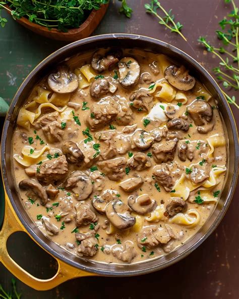 Beef And Mushroom Stroganoff Creamy Greek Yogurt Bliss