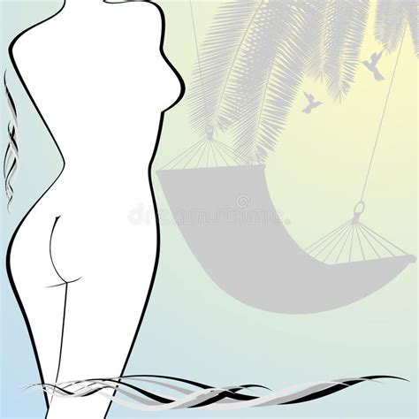 The Contour Of The Female Figure Stock Vector Illustration Of Erotic Hammock 25908576