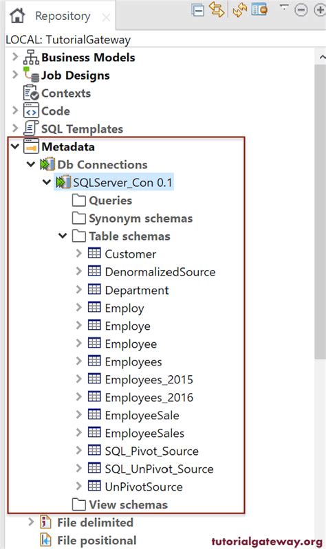 Connect Talend To SQL Server