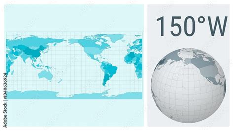 World Map Animation Equirectangular Plate Carree Projection Colored Countries Style