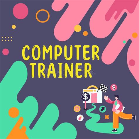 sign displaying computer trainer business showcase instruct and help