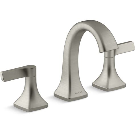 Kohler Maxton Brushed Nickel 2 Handle Widespread Watersense Bathroom
