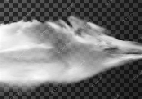 투명에 현실적인 구름 무료 벡터