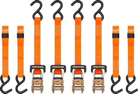 Ratchet Straps Tie Down 1764lb Break Strength 4pk 1 X