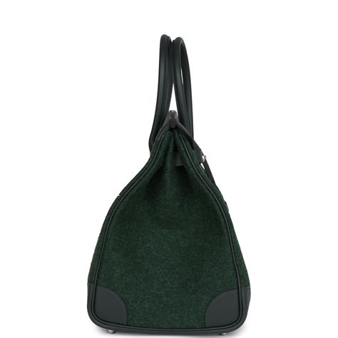 Hermes Birkin 35 Vert Anglais Feutre Wool And Vert Fonce Feutre Swift