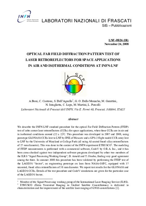Pdf Optical Far Field Diffraction Pattern Test Of Laser