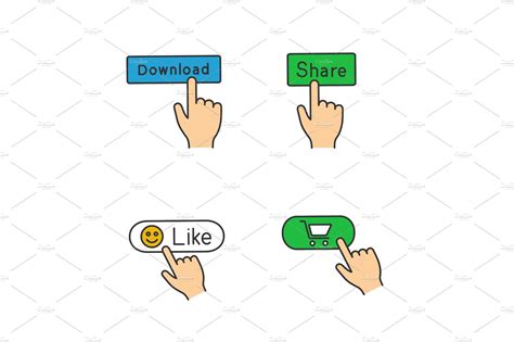 App Buttons Color Icons Set MasterBundles