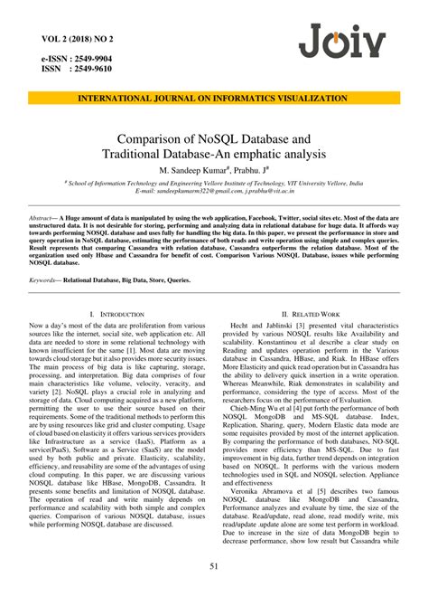 pdf comparison of nosql database and traditional database an emphatic
