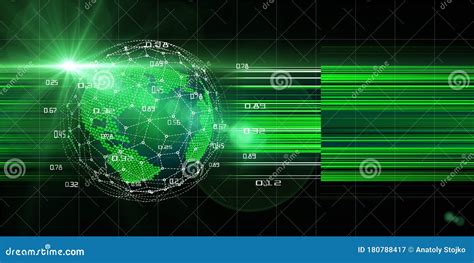 big data abstract global network background polygonal grid sphere