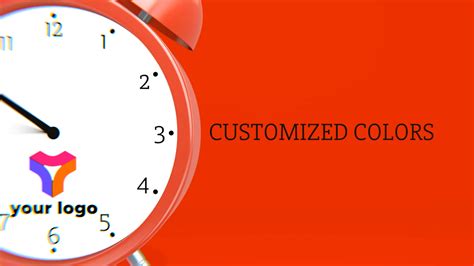 time clock animation intro and logo reveal with custom text custom