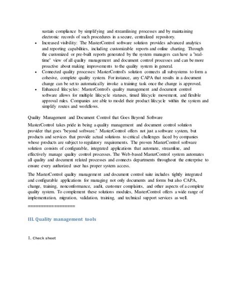 Quality Management Documentation