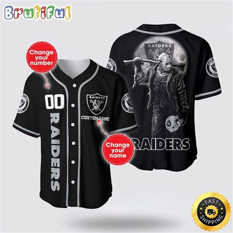 Nfl Las Vegas Raiders Baseball Jersey 3d Personalized Skull Score Big