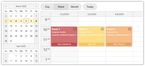 Nextjs Calendar With Dayweekmonth Views Open Source Daypilot Code