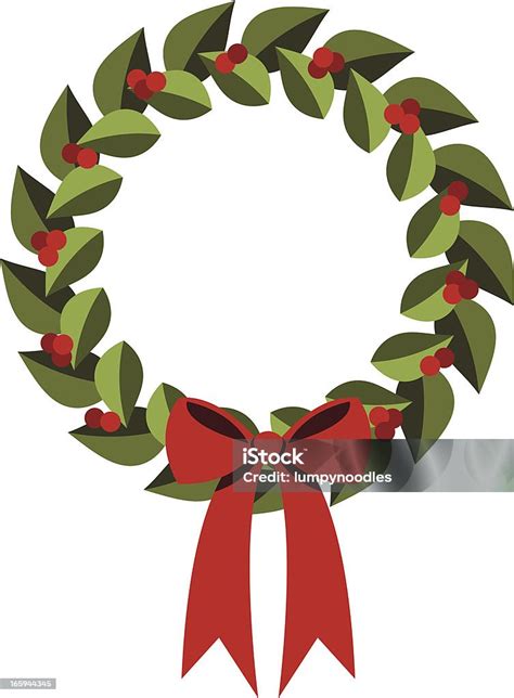 Karangan Bunga Holly Modern Ilustrasi Stok Unduh Gambar Sekarang